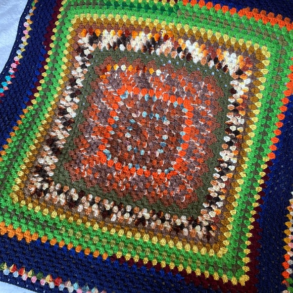 Vintage | Bedding | Multi Colored Rainbow Vintage Afgan Throw 4in X ...